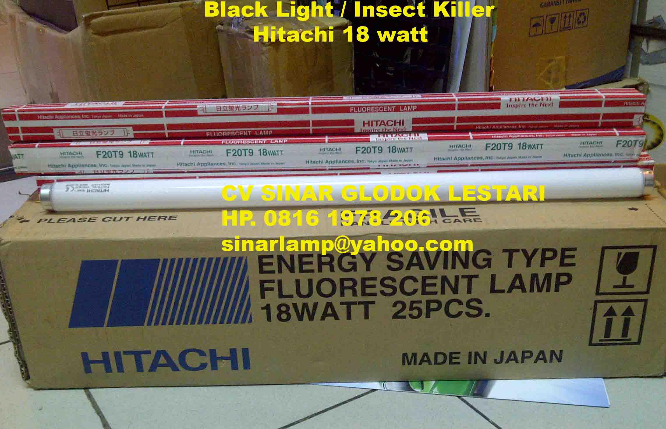 Aneka Lampu T5 dan UV : Lampu Serangga Insect Killer 18W Hitachi