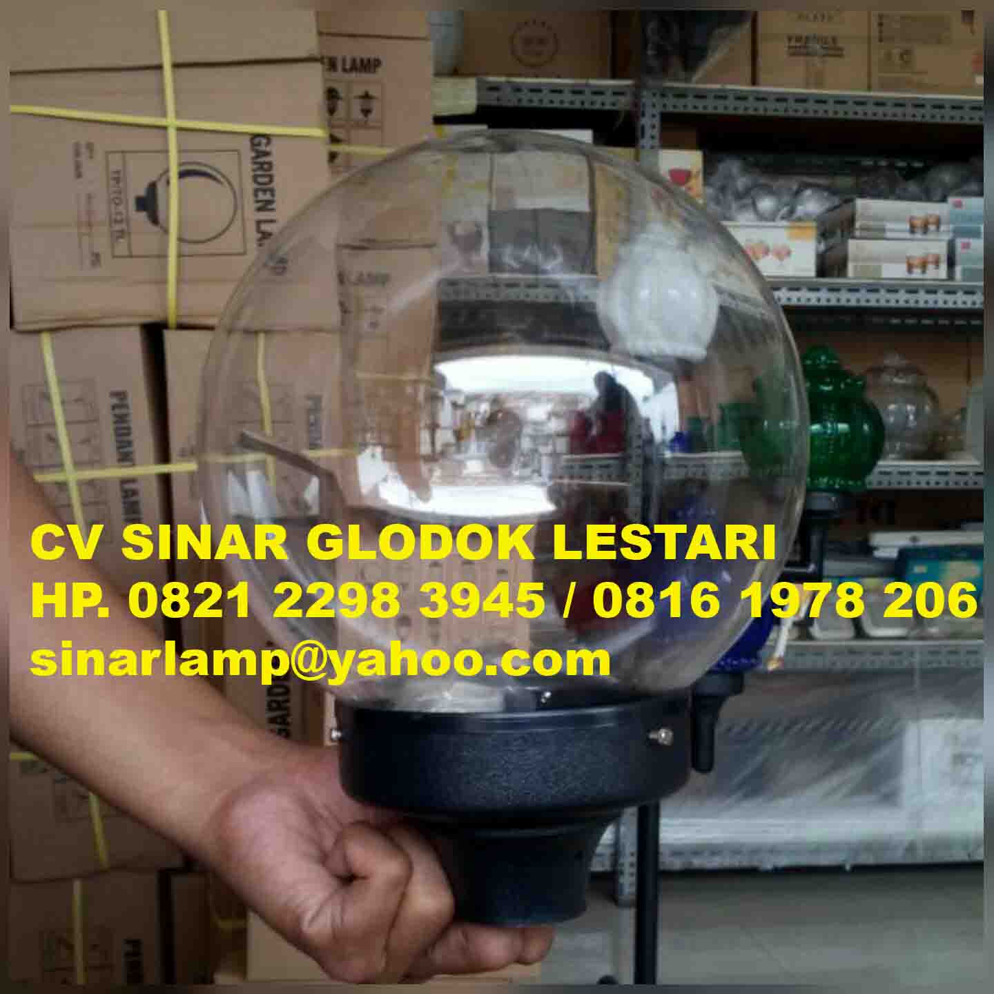 Lampu Gantung Bulat Kaca