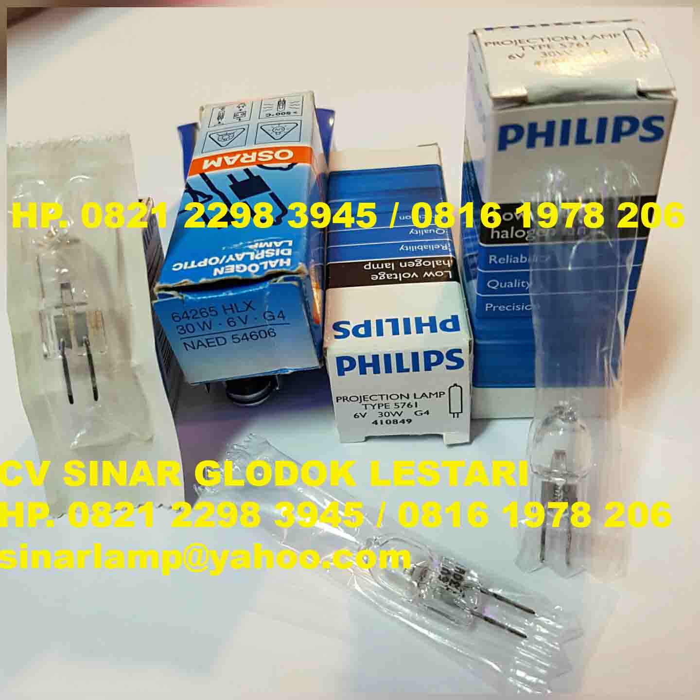 Lampu Halogen 6V 30W Projection Lamp Philips Osram
