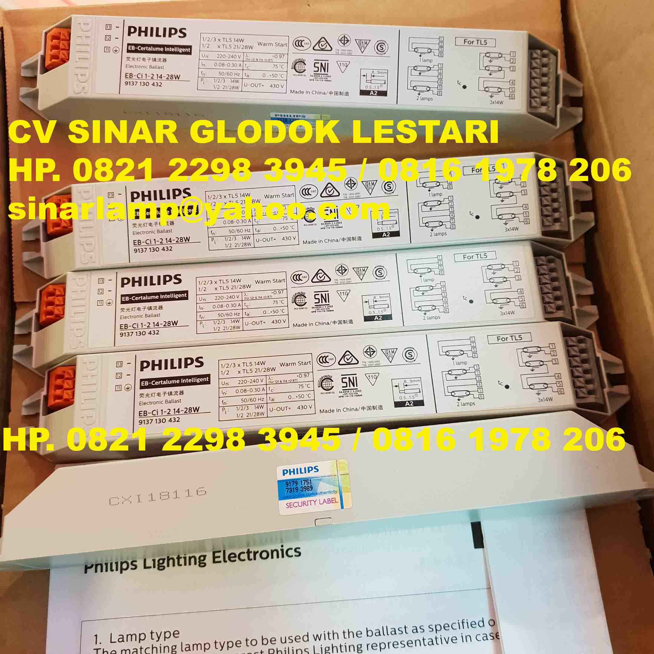 Ballast Lampu Philips TL T5 2x28 watt EB-Ci