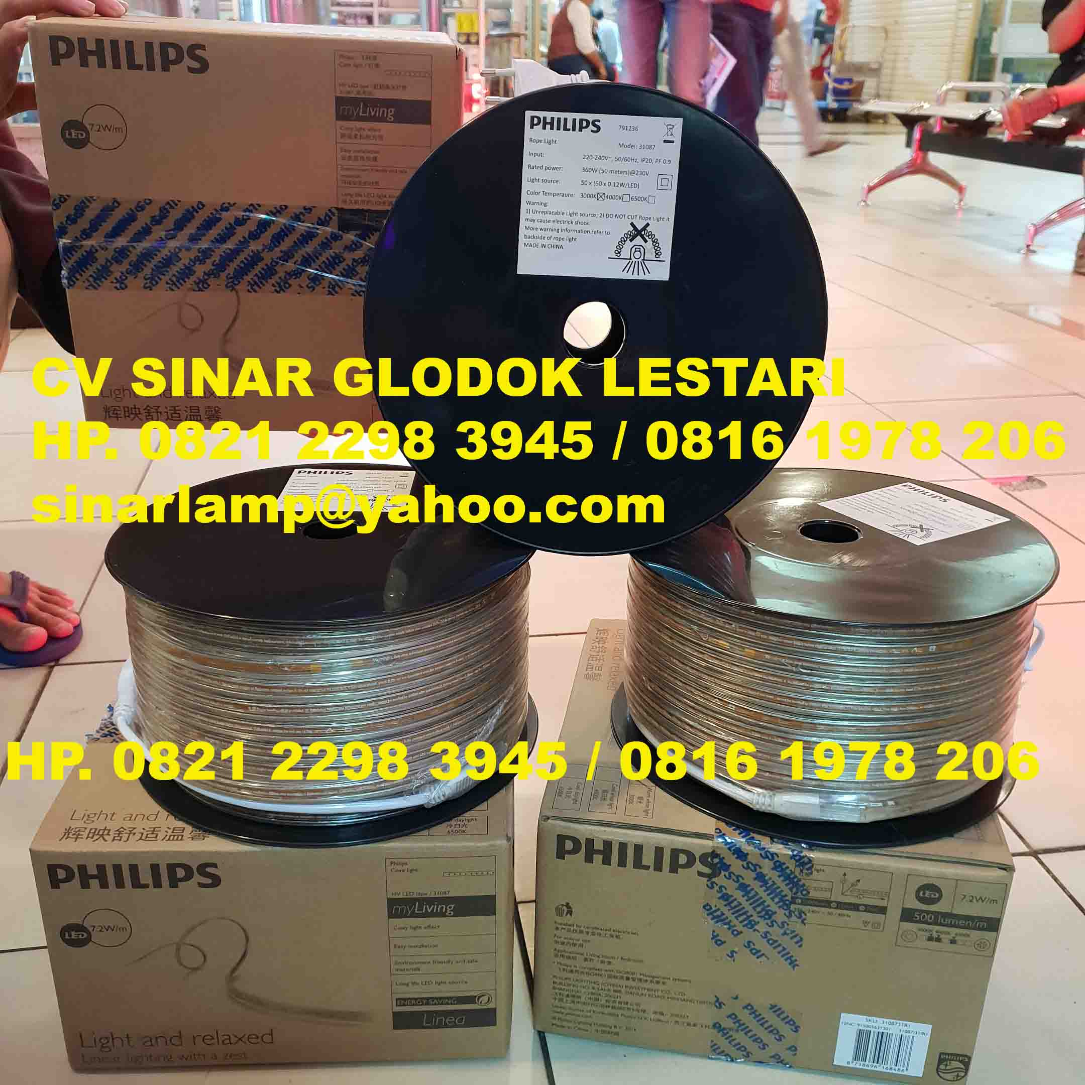 Lampu Selang Philips HV LED Tape 31087 7.2W 3000K 50m