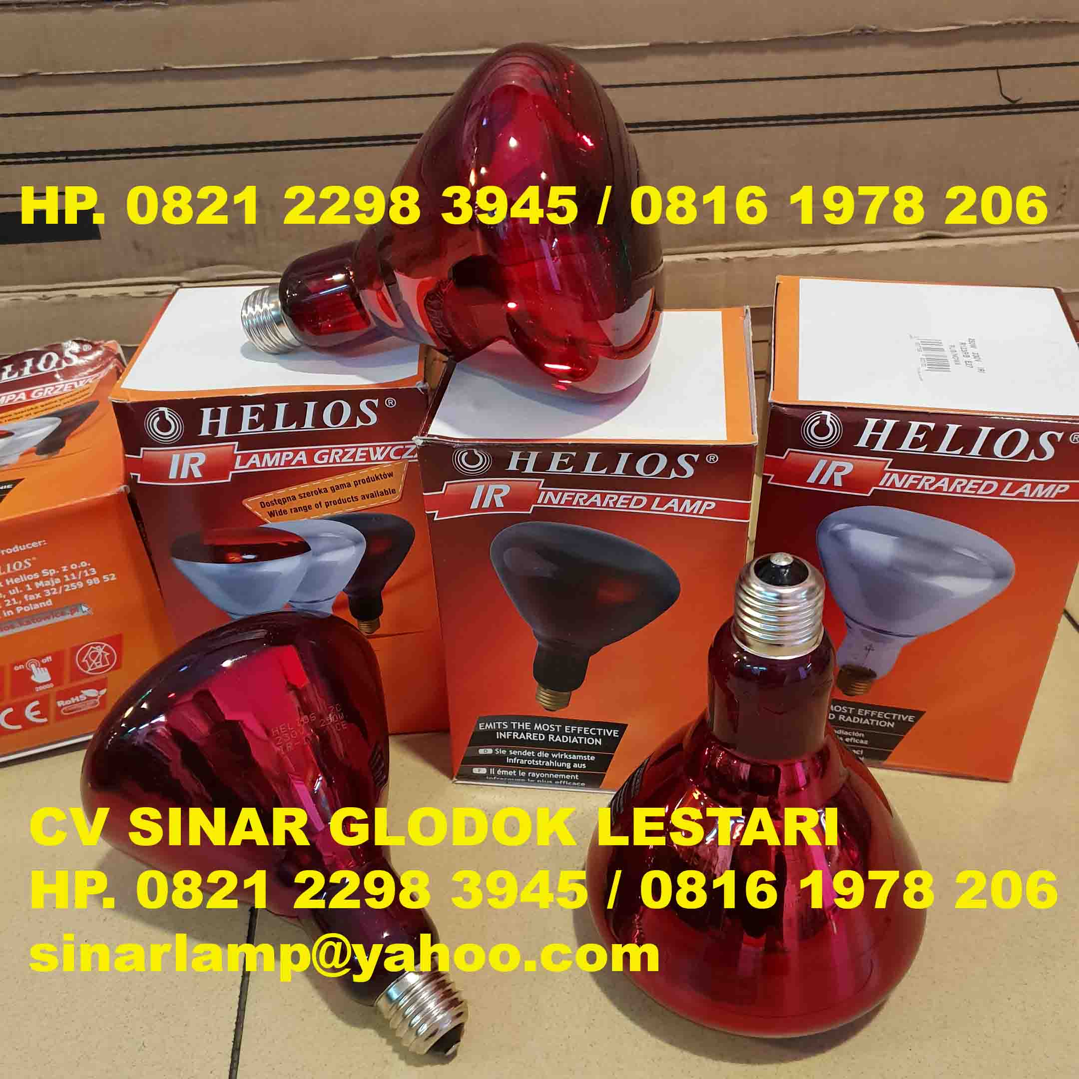 Lampu Pemanas IR 250W Helios Infrared Lamp