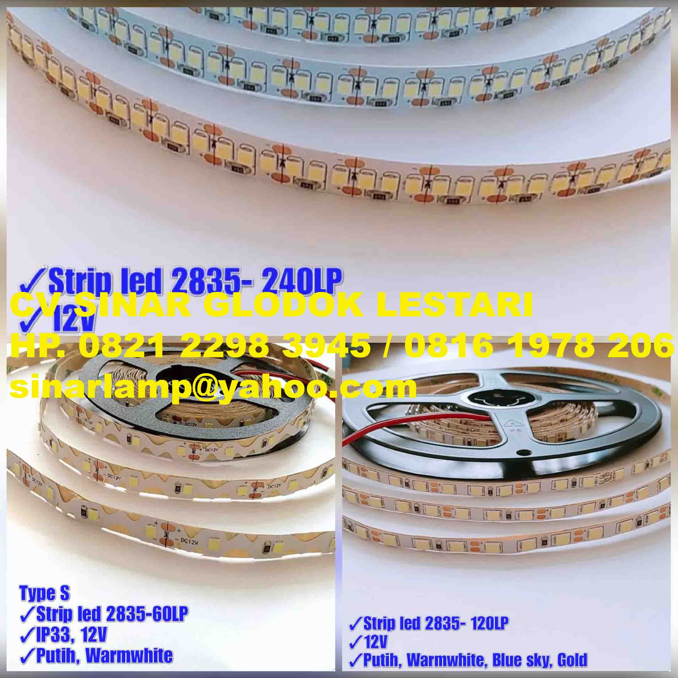 Lampu LED Strip 2835 12v 240LP 60LP dan 120LP