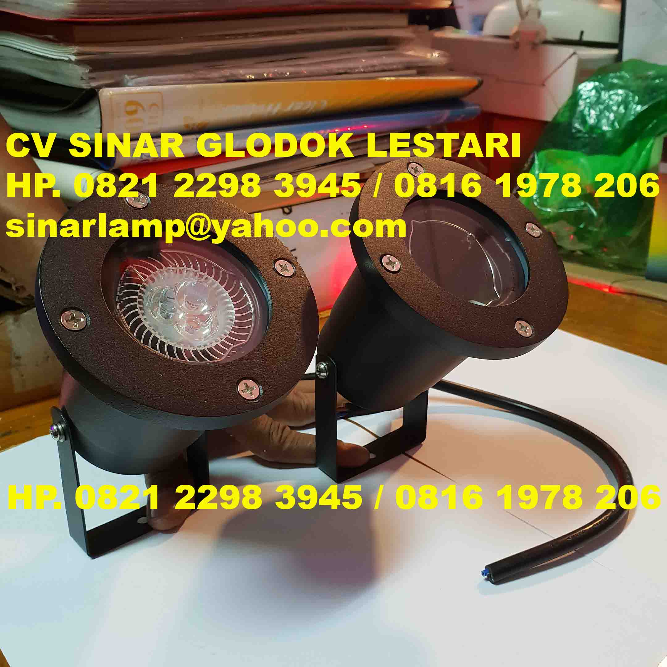 Lampu Sorot Taman Halogen LED 3W MR16 220V atau 12V