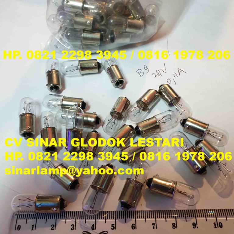Lampu Panel Bayonet B9 28V 0.11A