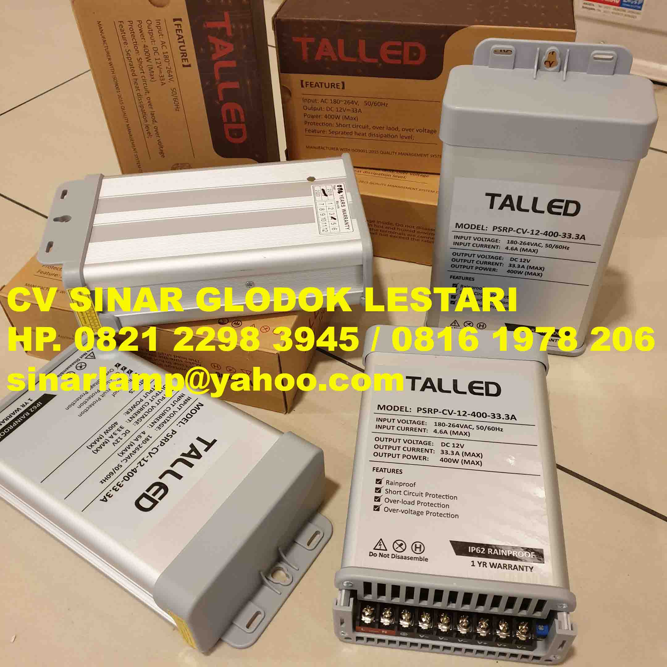 Trafo Outdoor 400w 12v Talled Rainproof Switching Power Supply