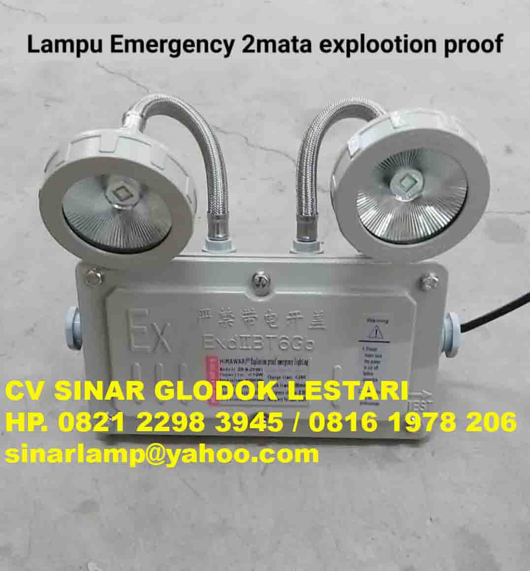 Lampu Emergency Explosion Proof Twin Lamp Mata Kucing