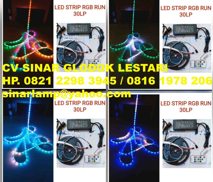 LED Strip Running RGB Digital 30LP Bebas Setting Mode