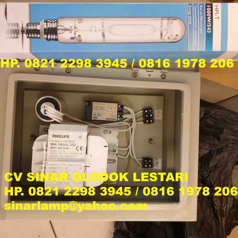 Komponen Lampu Sorot HPI-T 1000W Philips Ballast BHL 1000W L202 ...