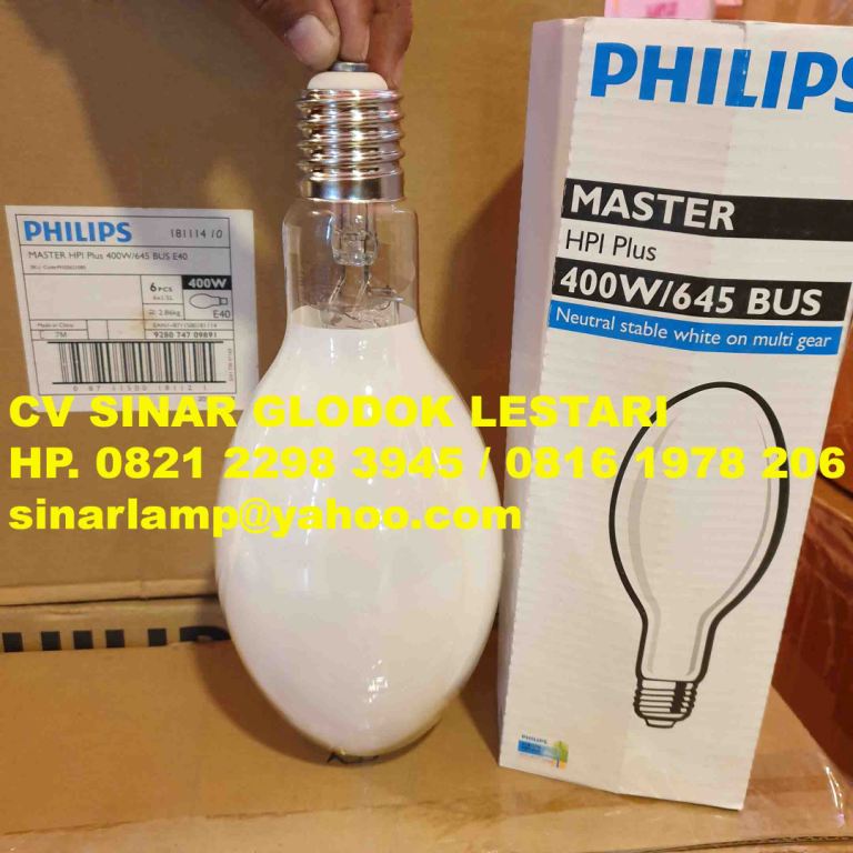 Lampu Philips Master HPI PLUS 400W 645 BUS E40