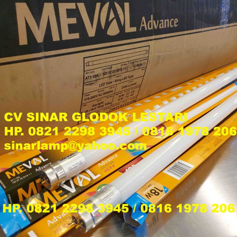 Lampu TL LED Meval 18W 1200mm Advance LED T8 Tube Hero