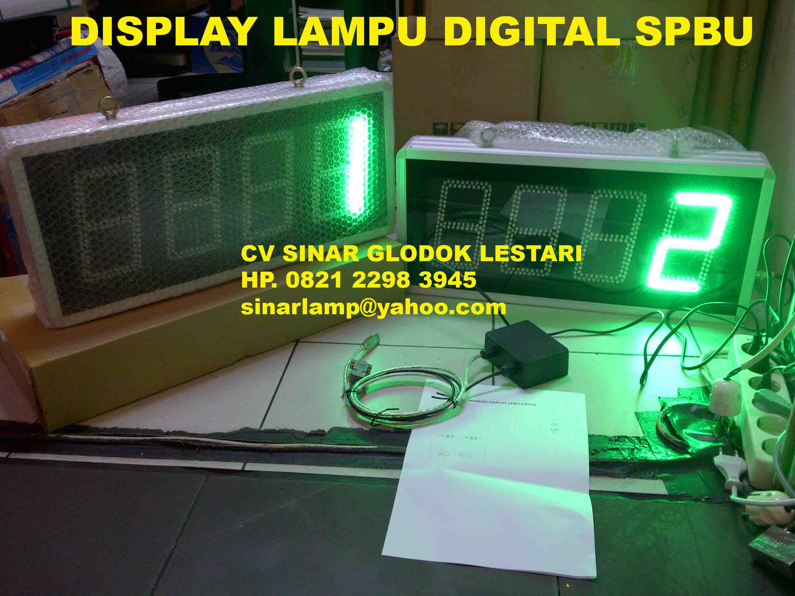 Display Lampu Digital SPBU Pertamina