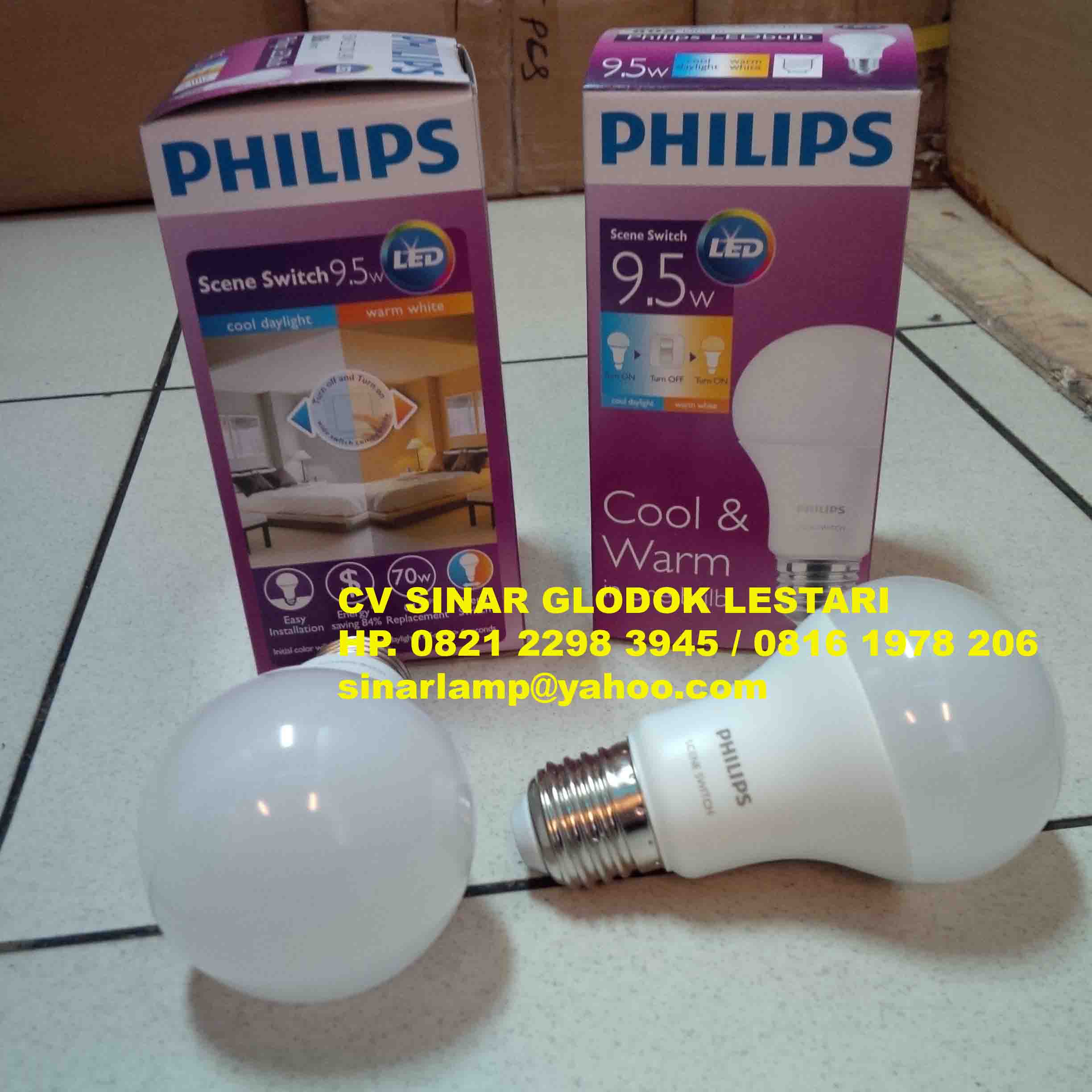 Aneka Lampu LED : Lampu PHILIPS Scene Switch LED Bulb 9.5W
