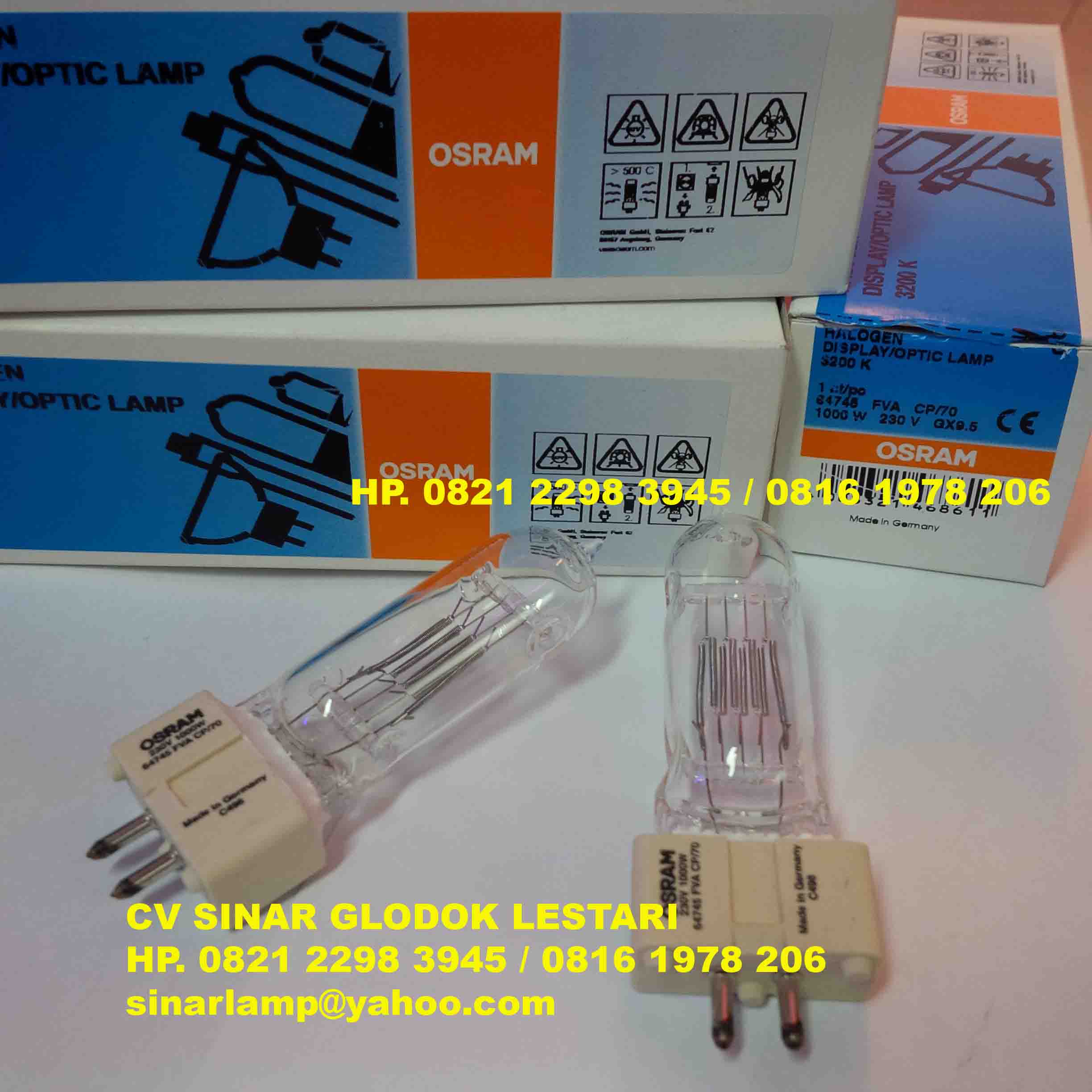 Lampu Osram Halogen Display Optic Lamp 1000W 230V 64745