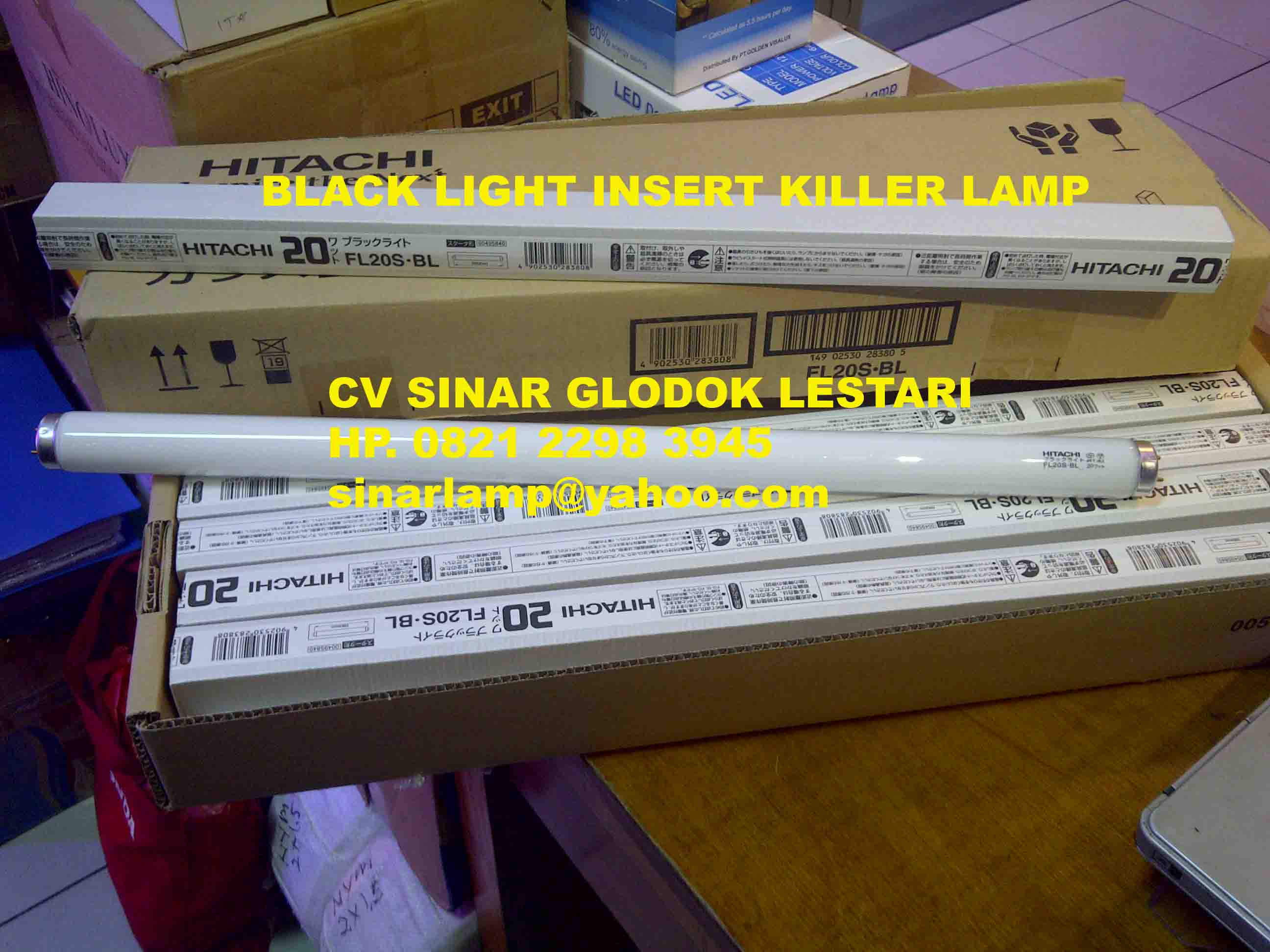 Aneka Lampu T5 dan UV : Insect Killer Lamp FL20S-BL 580mm Hitachi