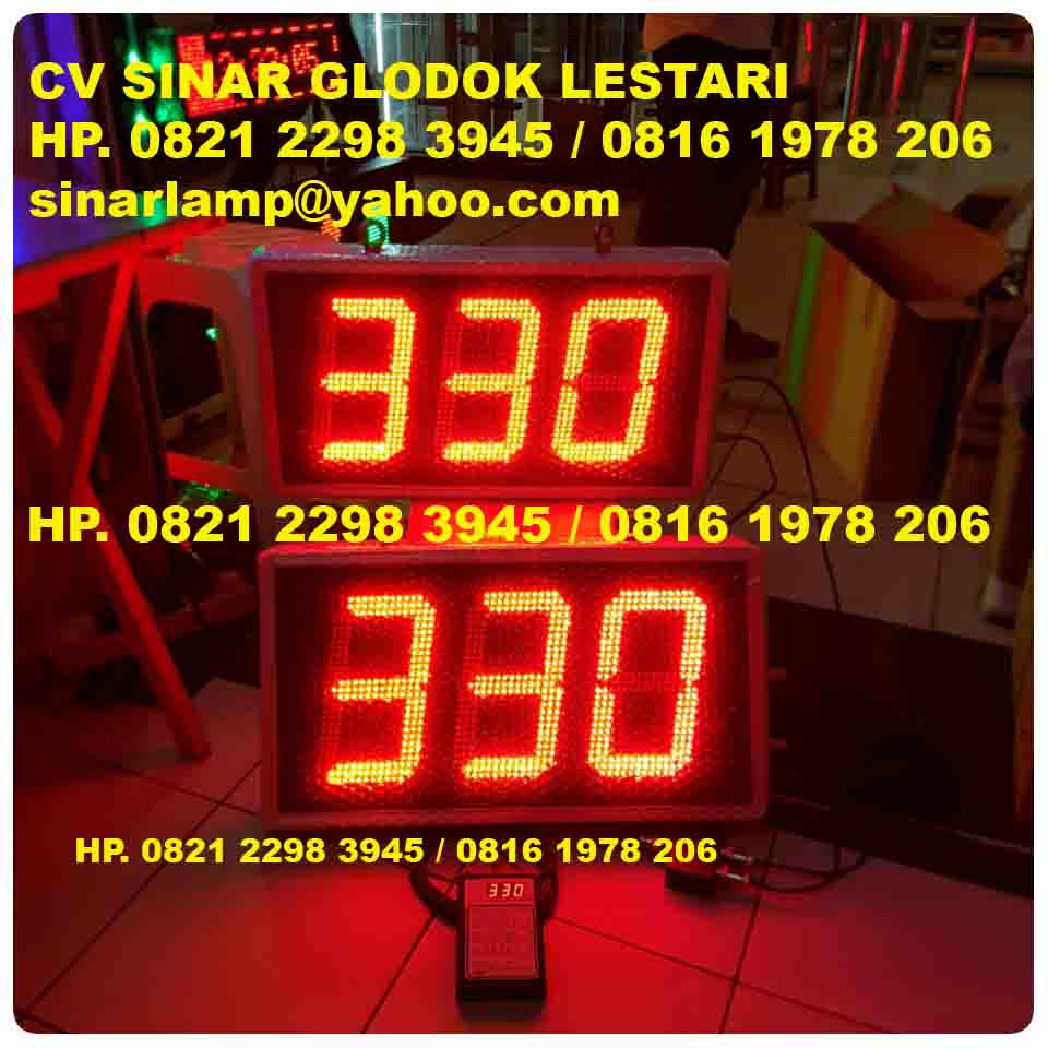 Lampu Display Gereja 3 Digit 8 inch 2 Box Display