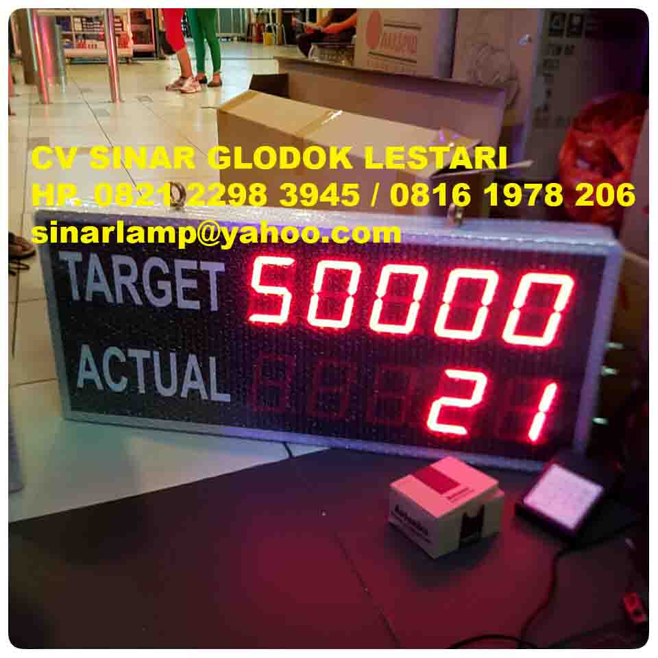 Lampu Display Pabrik Produksi + Sensor Produk Autonics